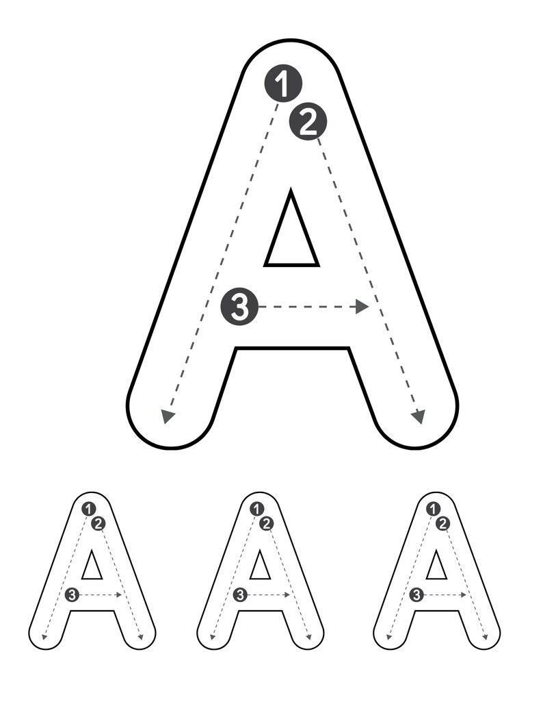 My First Letter and Number Tracing Workbook - Etsy