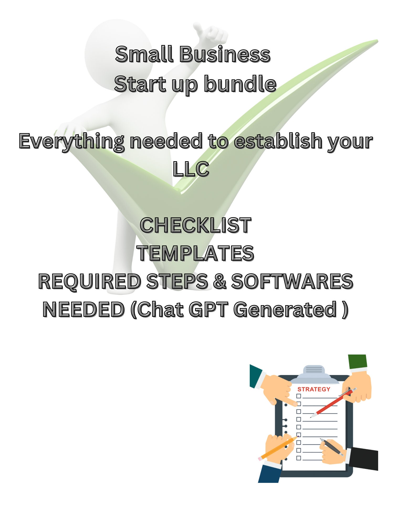 Small Business Bundle LLC Checklist chat GPT Steps - Etsy