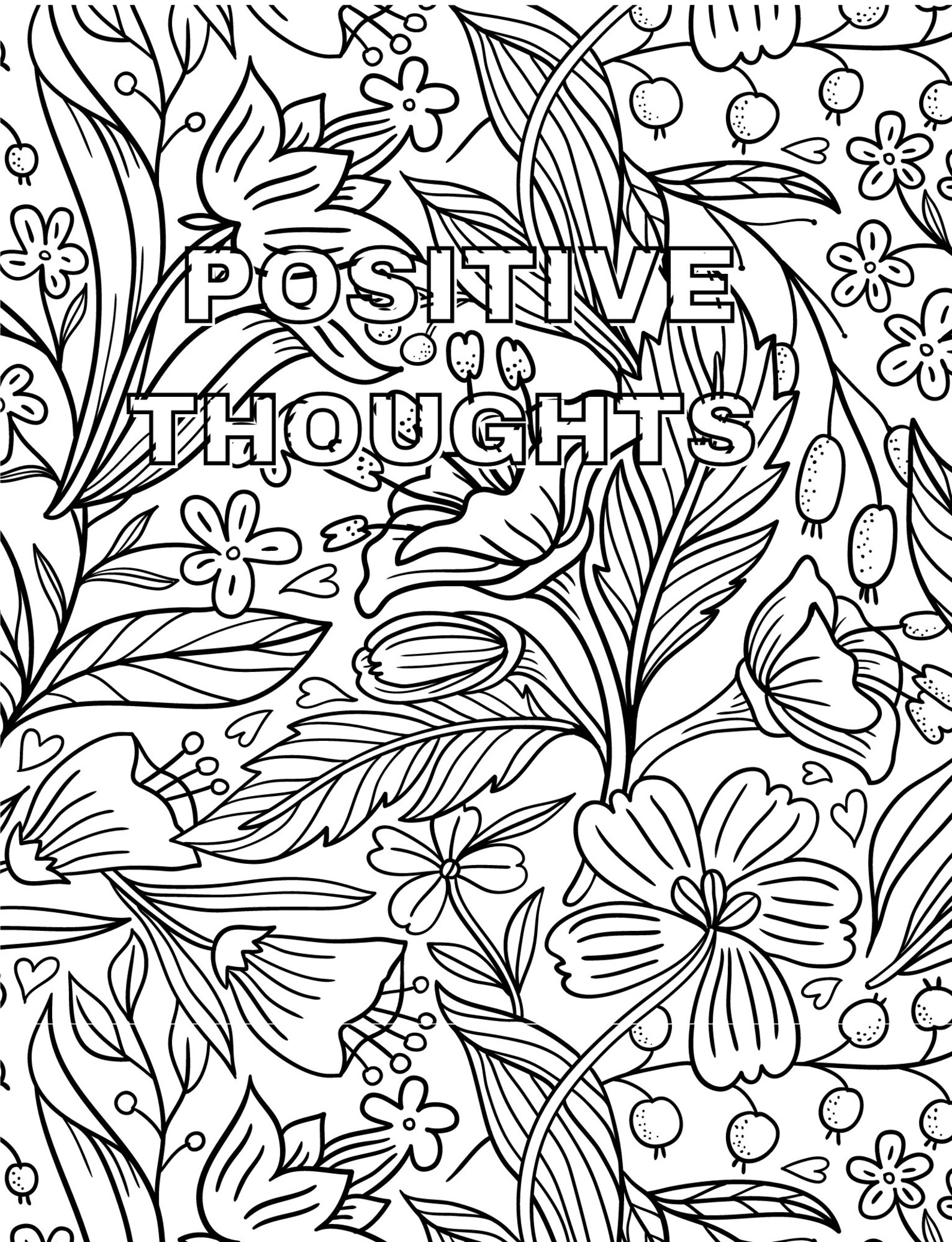 Positive Quotes Adult Coloring Book Worksheets Gratitude Workbook ...