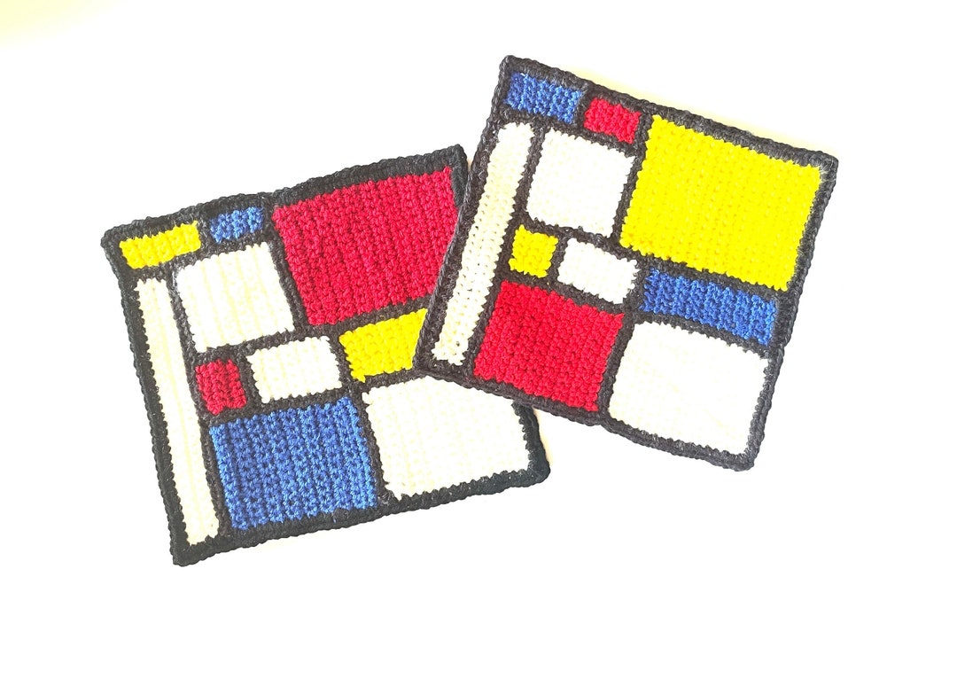 CROCHET PATTERN Mondrian-inspired Geometric Granny Square , PDF ...
