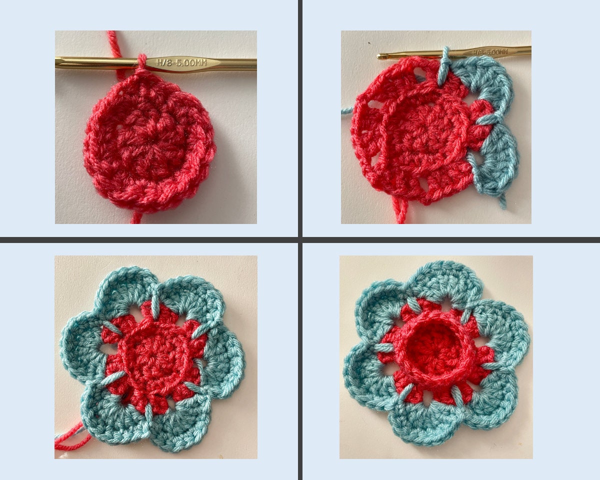Flower Tealight Holder Crochet Pattern, Crochet Flower Applique, Spring ...