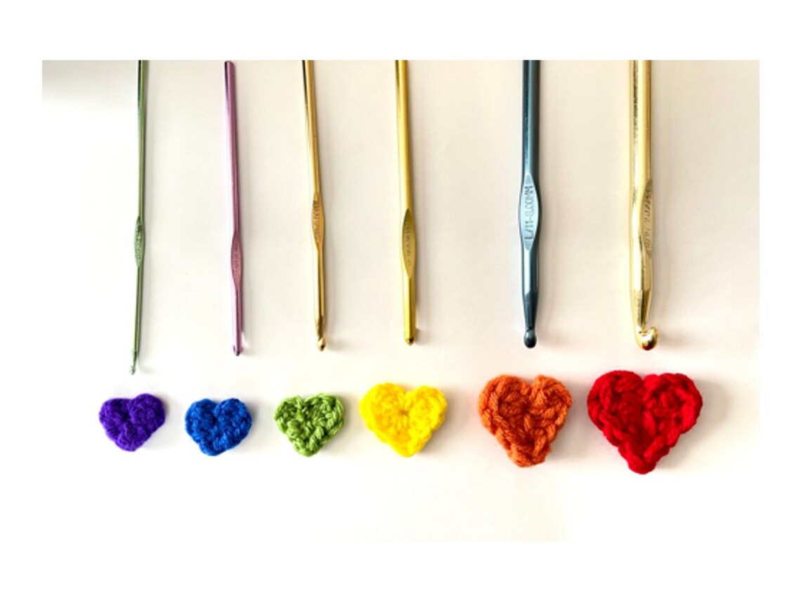 Easy Crochet Heart Pattern: Beginner Valentine's Applique (PDF Pattern ...