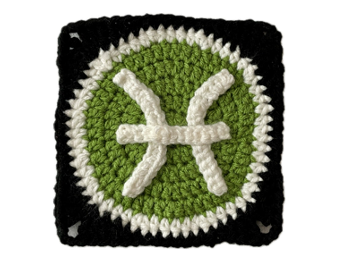 Pisces Zodiac Crochet Granny Square Pattern: Astrology Star Sign (PDF ...
