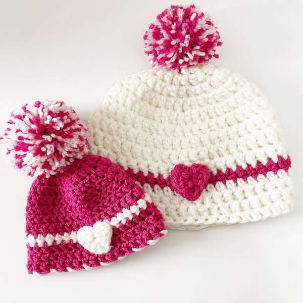 Crochet Heart Hat - Etsy