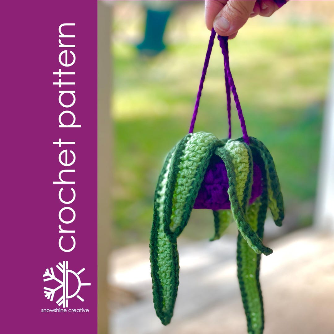 Plant Crochet Pattern Spider Plant Pattern Variegated Plant Car Plant ...
