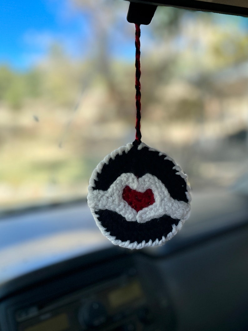 Tswift Inspired CROCHET PATTERN Hand Heart Car Charm Ornament Crochet ...