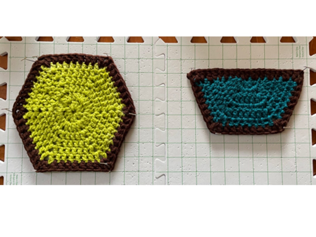 Crochet Pattern Hexagon Color Block Bag, Crochet Shoulder Bag, Tote Bag ...