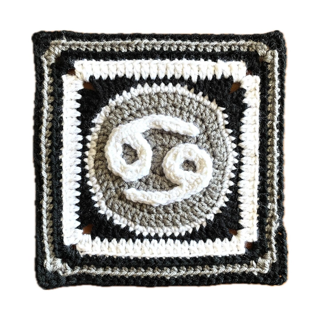 CANCER Zodiac Crochet Pattern, Granny Square, Cancer Star Sign ...