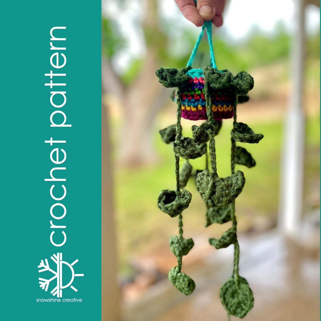 Plant Crochet Pattern Pothos Trailing Vine Plant Crochet Car Plant ...