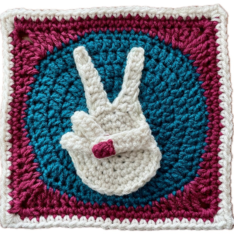 Crochet Peace Sign - Etsy