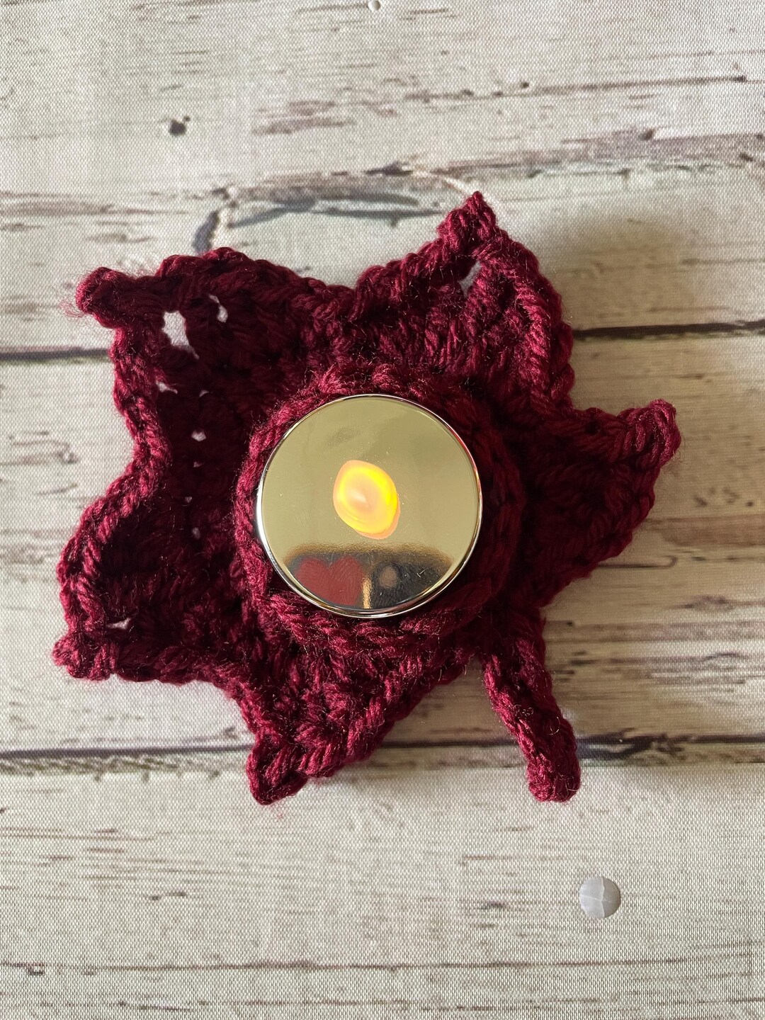 Maple Leaf Tealight Holder Crochet Pattern: Beginner Fall Decor (PDF ...