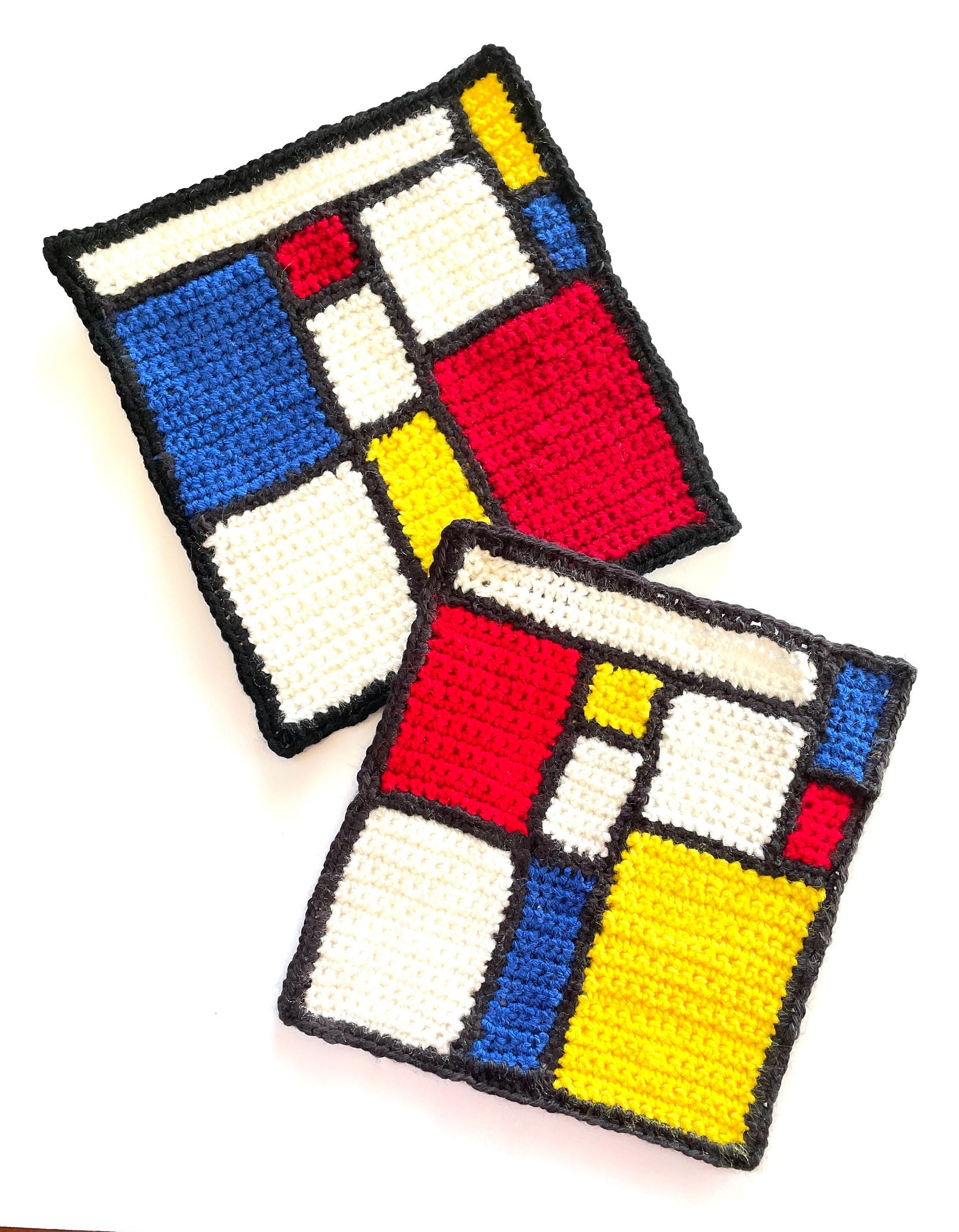 CROCHET PATTERN Mondrian-inspired Geometric Granny Square , PDF ...