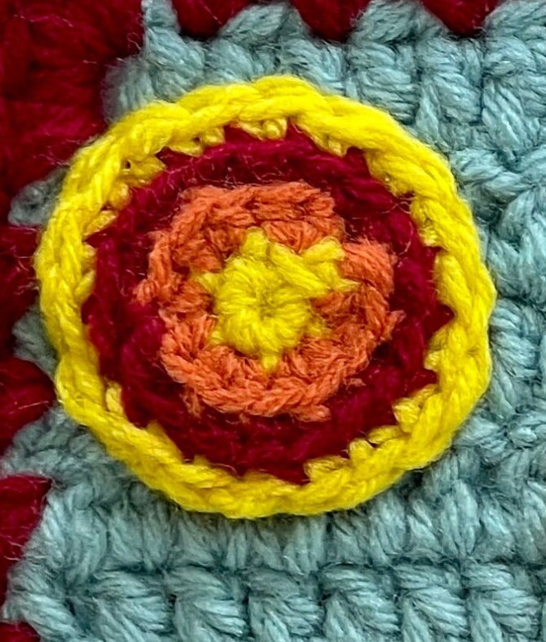 CROCHET PATTERN Retro Monument Valley Navajo Tribal Park Granny Square ...