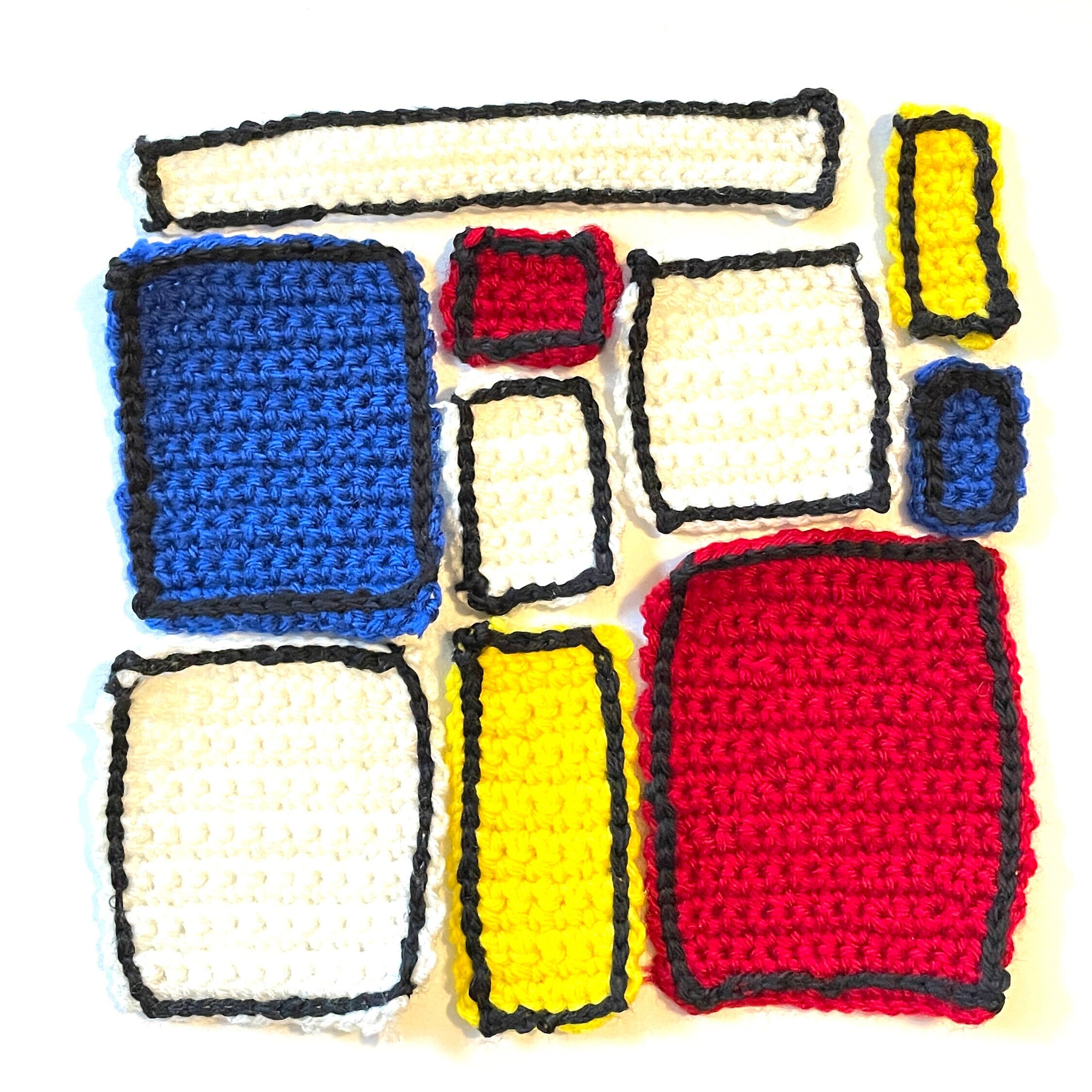 CROCHET PATTERN Mondrian-inspired Geometric Granny Square , PDF ...
