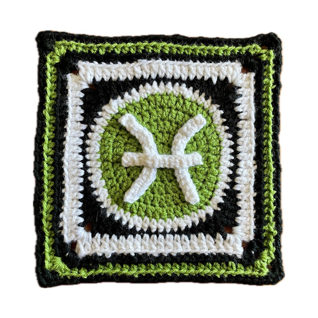Pisces Zodiac Crochet Granny Square Pattern: Astrology Star Sign (PDF ...