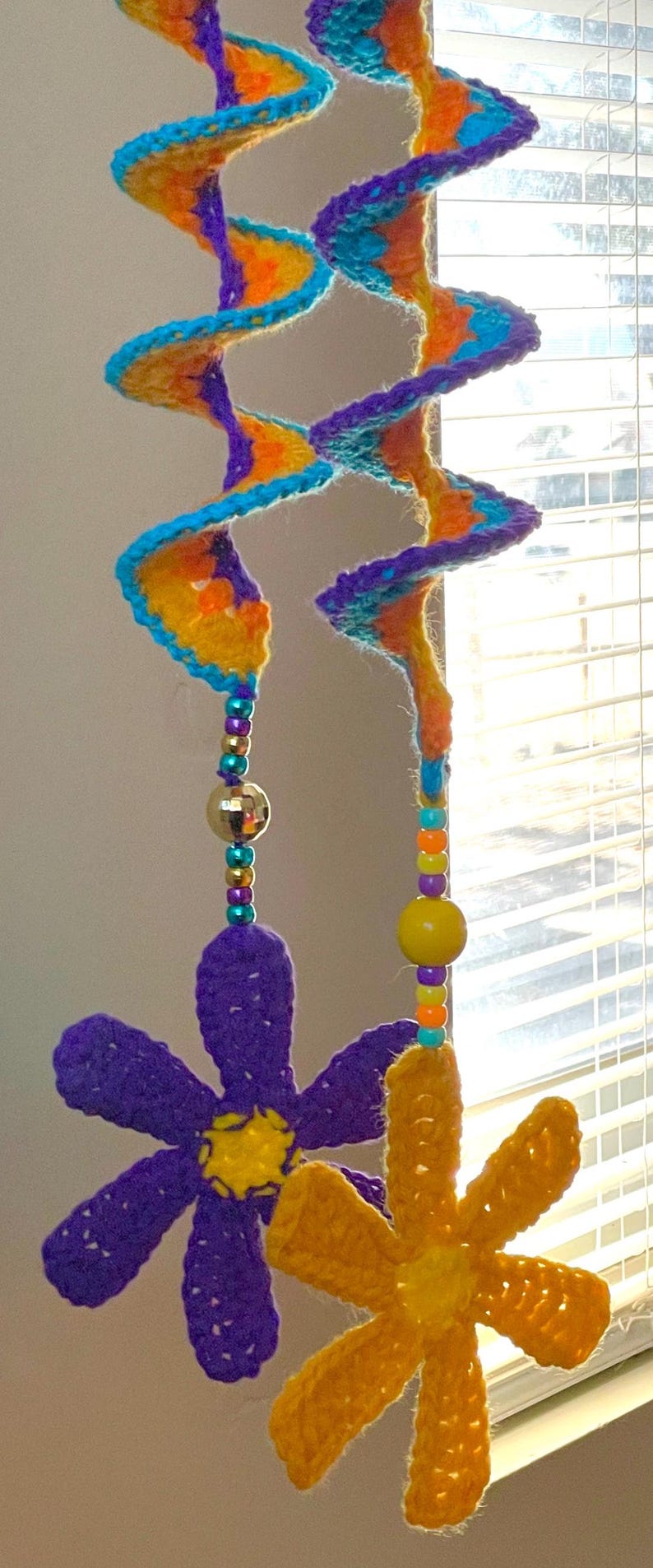Flower Power Wind Spinner Crochet Pattern PDF Download - Etsy