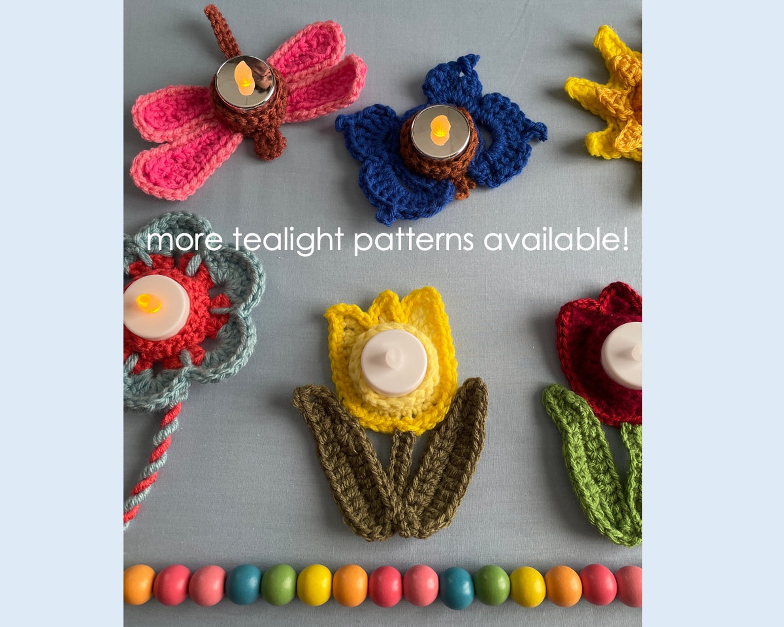 Daffodil Tealight Holder Crochet Pattern: Spring Decor (PDF) - Etsy