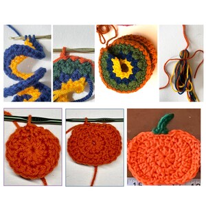 Pumpkin Wind Spinner Crochet Pattern Pumpkin Applique Fall Decor Easy ...