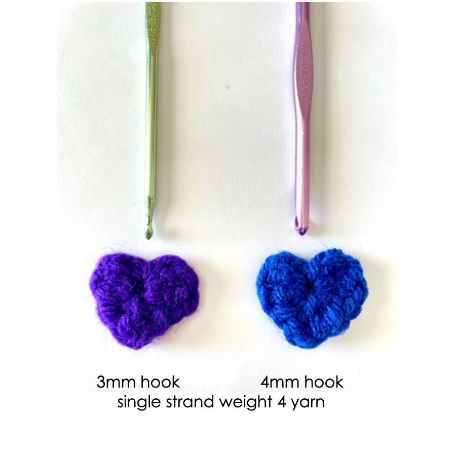 Easy Crochet Heart Pattern: Beginner Valentine's Applique (PDF Pattern ...