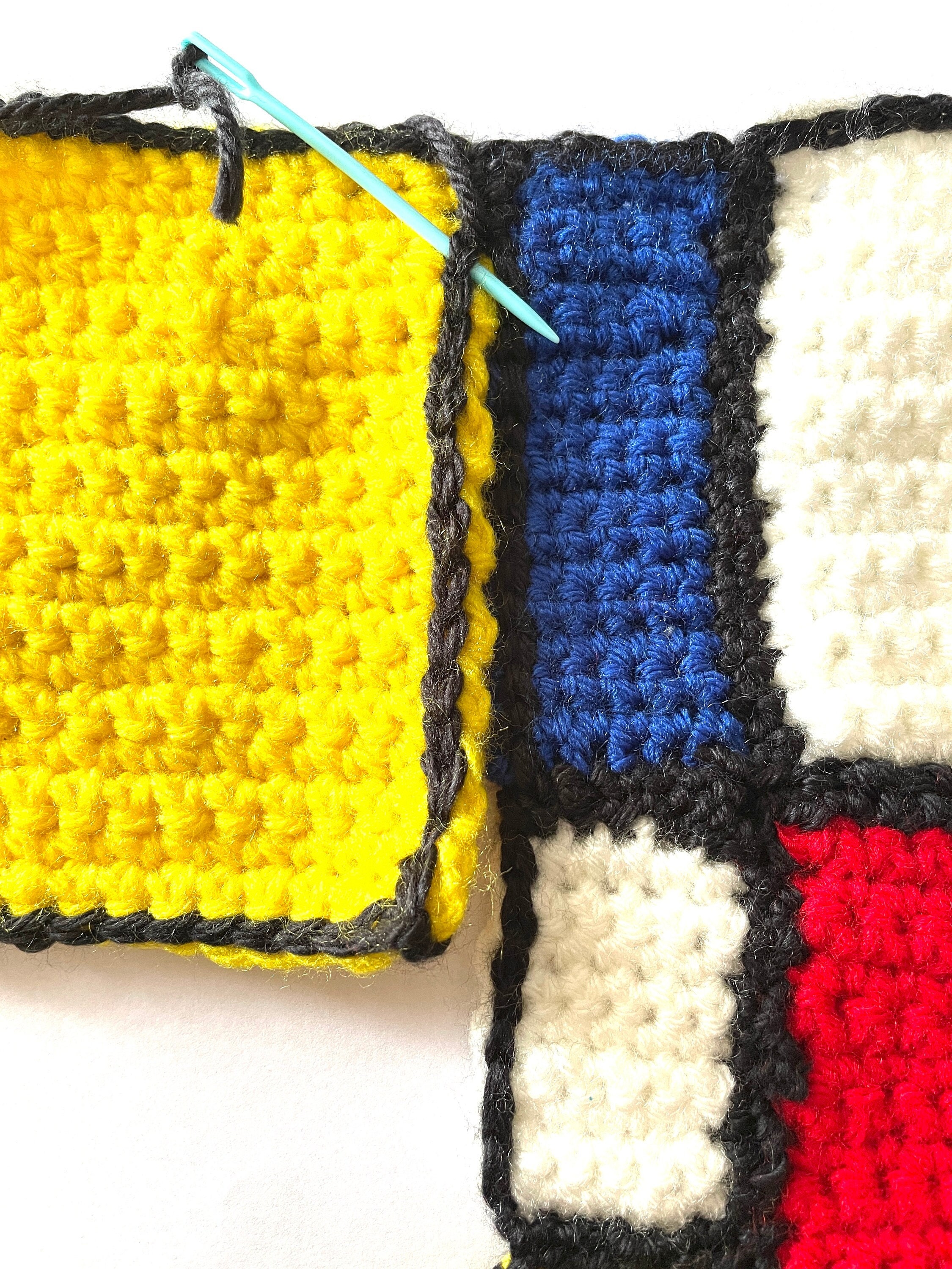 CROCHET PATTERN Mondrian-inspired Geometric Granny Square , PDF ...