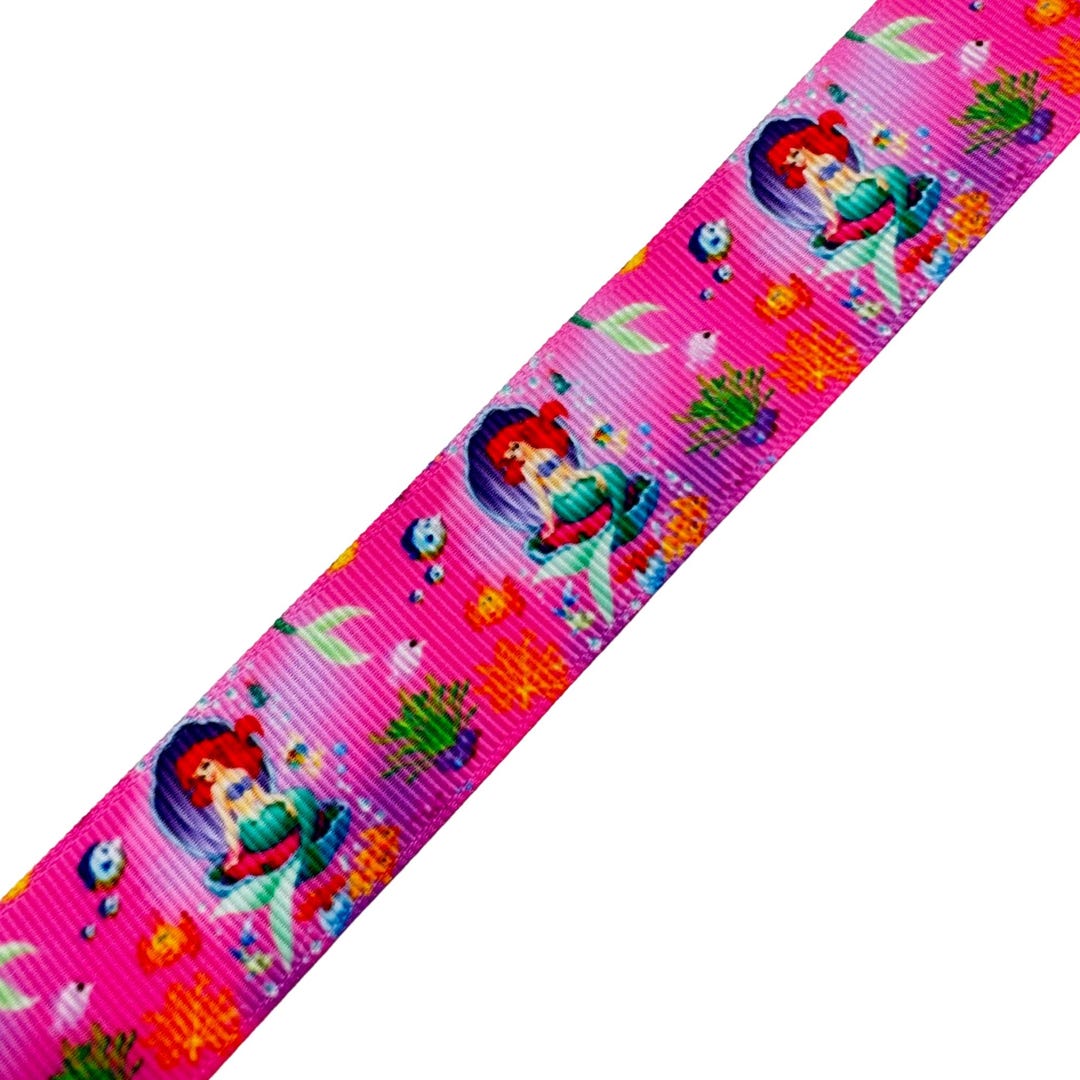 Pink Mermaid Princess 1" Grosgrain Ribbon by the Yard - Etsy