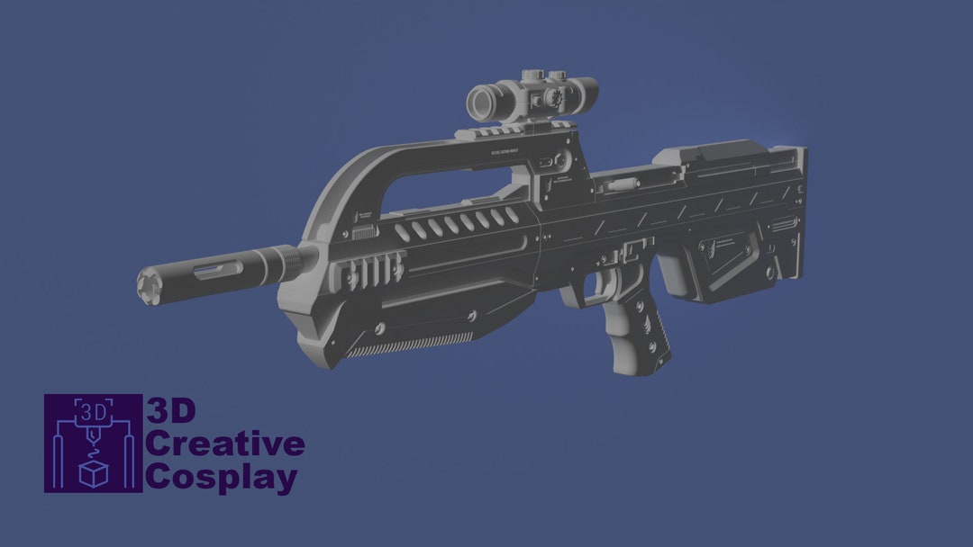 3D Printed Halo Infinite Battle Rifle Raw Print From - Etsy