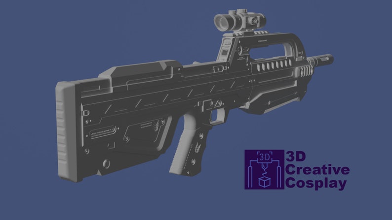 3D Printed Halo Infinite Battle Rifle Raw Print From Galactic Armoury ...