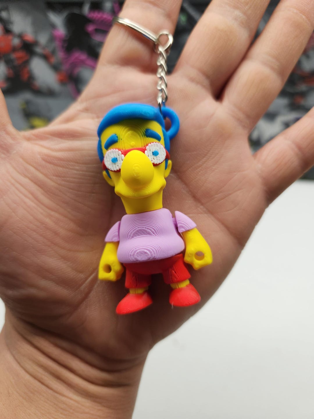 The Simpsons - Milhouse Articulated Action Figure Key Ring - Etsy
