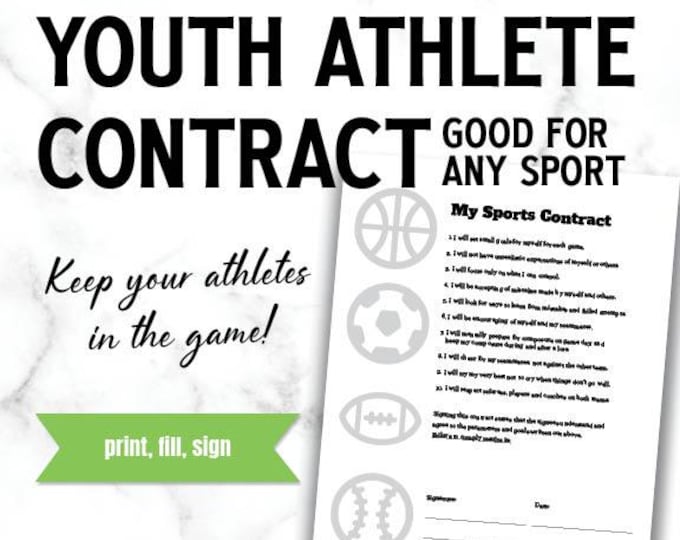 Parent Contract for Sports • Youth Sports Template • Coach and Parent ...