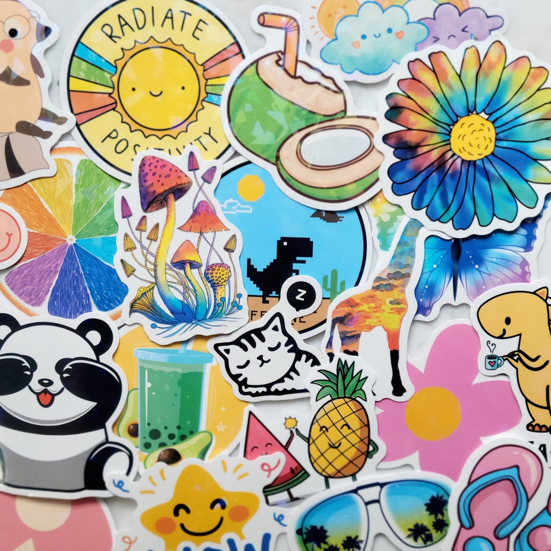 50 Mixed Cool Cute Stickers Random Pack - Etsy