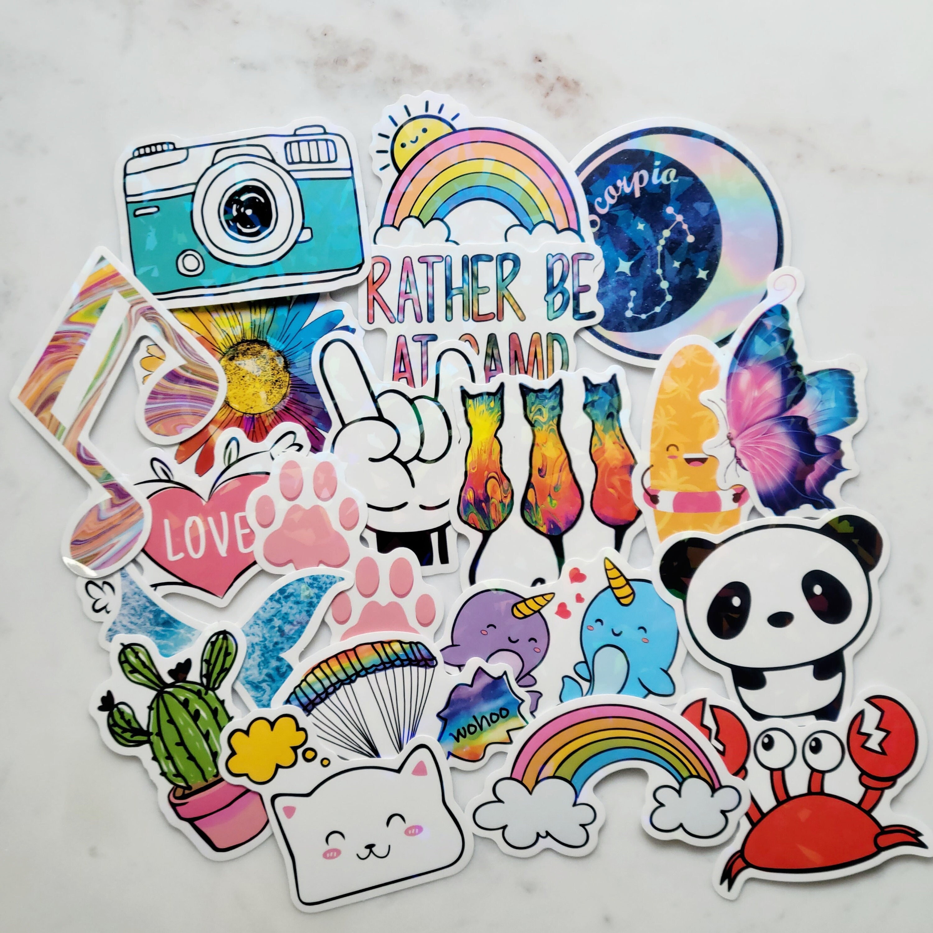 50 Mixed Cool Cute Stickers Random Pack - Etsy