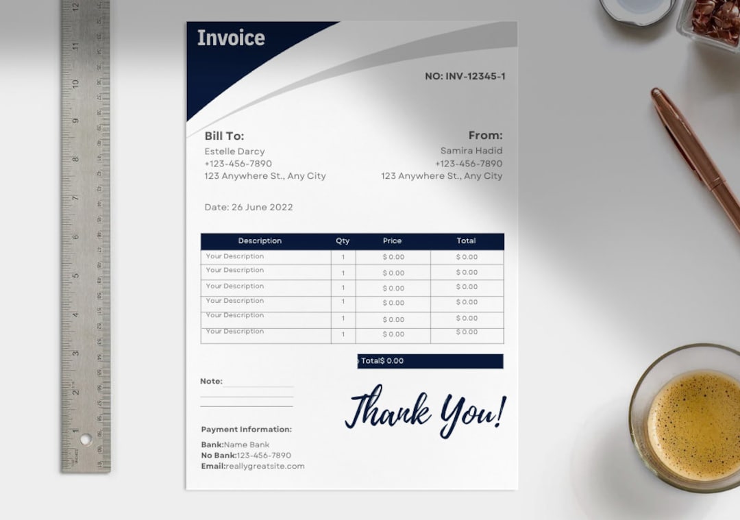 Minimalist Invoice Template | Invoice Template | Business Invoice ...