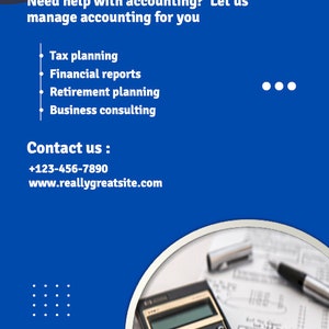 Accounting Template | Instagram / Facebook Ads | Accounting Poster - Etsy