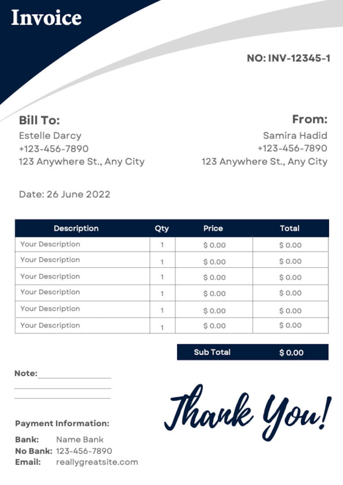 Minimalist Invoice Template | Invoice Template | Business Invoice ...