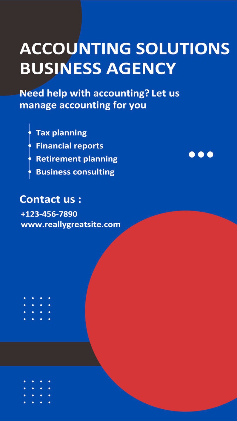 Accounting Template | Instagram / Facebook Ads | Accounting Poster - Etsy