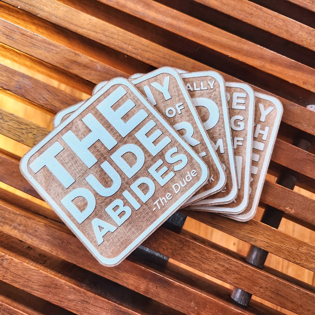 The Big Lebowski Coaster Set - Etsy