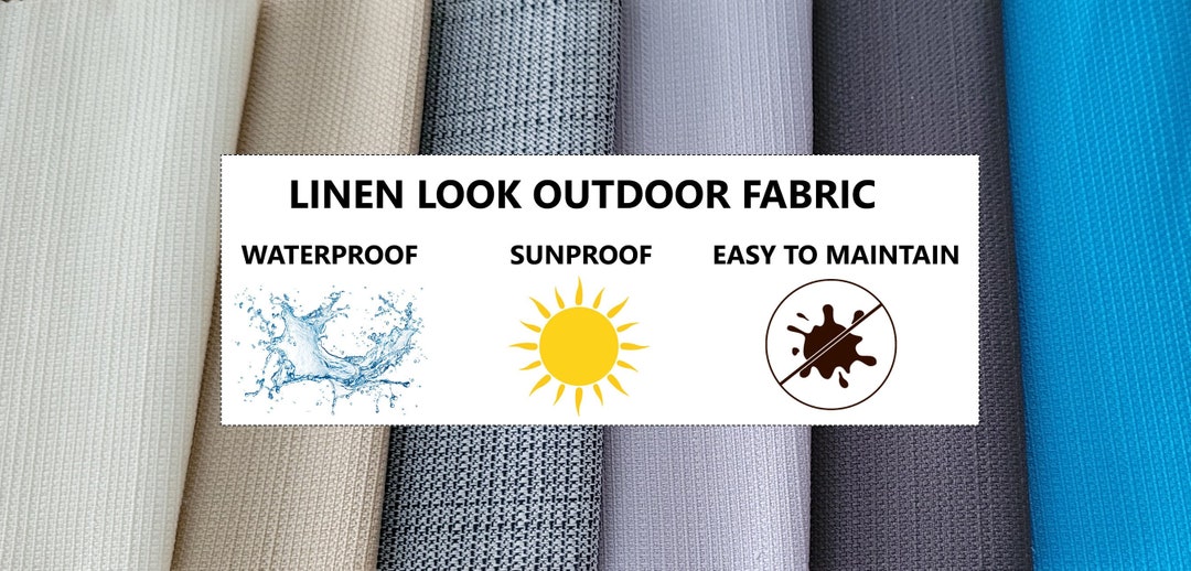 Linen Look Outdoor Fabric: Sun-proof, Water-repellent Upholstery - Etsy