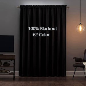Blackout Curtains, 62 Color Options, Custom Size Blackout Curtains for ...