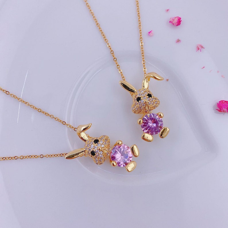 Rabbit Flop Ear Necklace Cute Bunny Rabbit Pendant High - Etsy