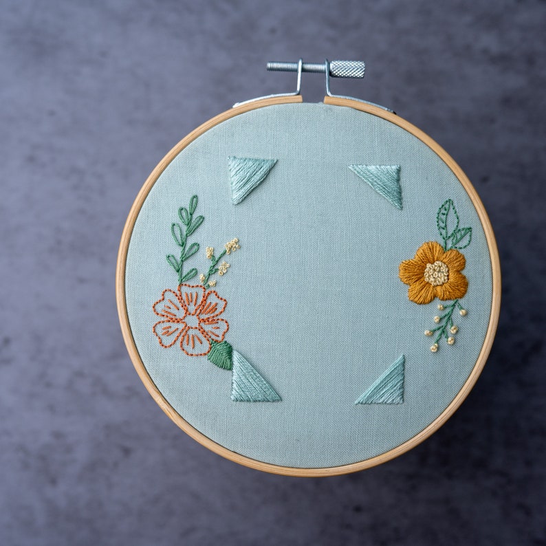 Embroidered Floral Photo Frame, Embroidery Hoop Picture Holder, Custom ...