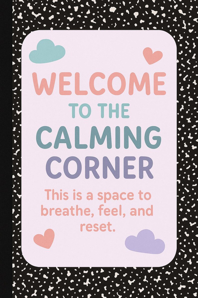 Classroom Calming Corner Posters - Etsy