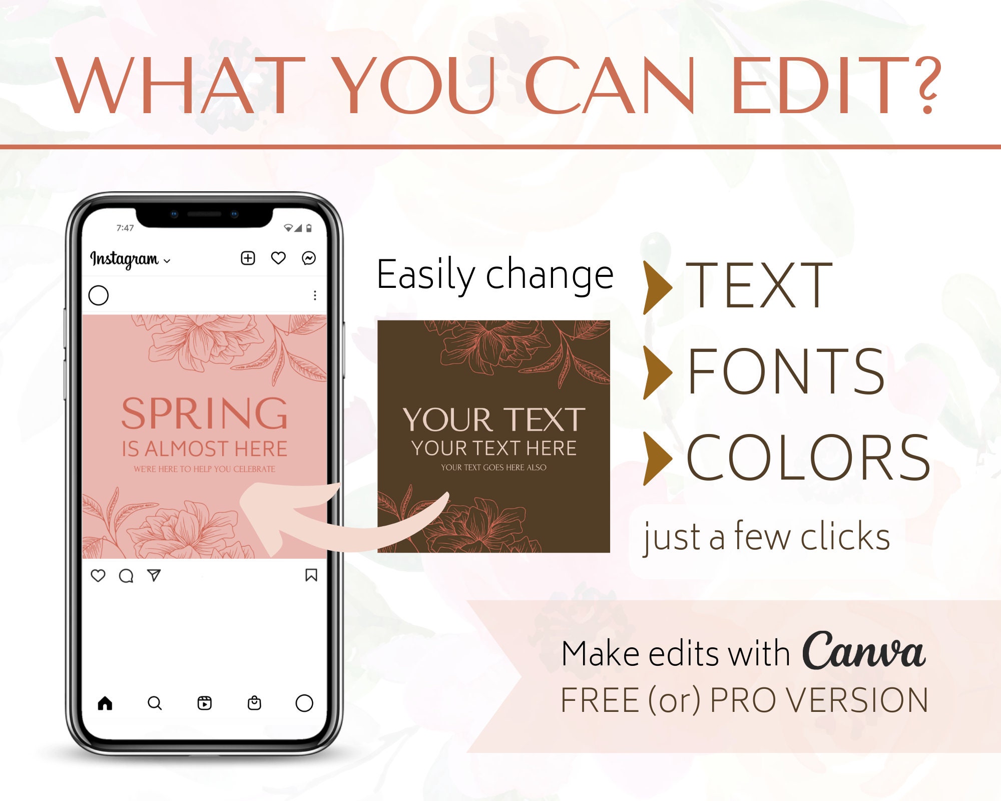 Editable Instagram Posts for Business Owners IG Post - Etsy