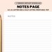 Notes Page Printable, Lined Notes Template, Note Taking, Writing Paper ...
