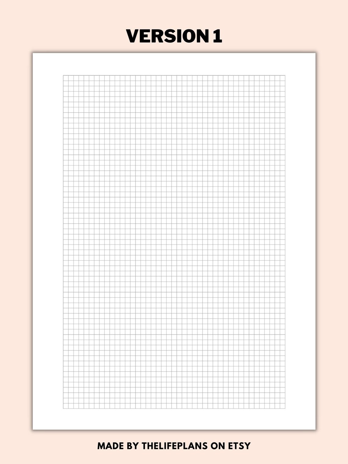 Small Grid Paper Printable, Squared Paper, Planner Inserts, A4/a5 ...