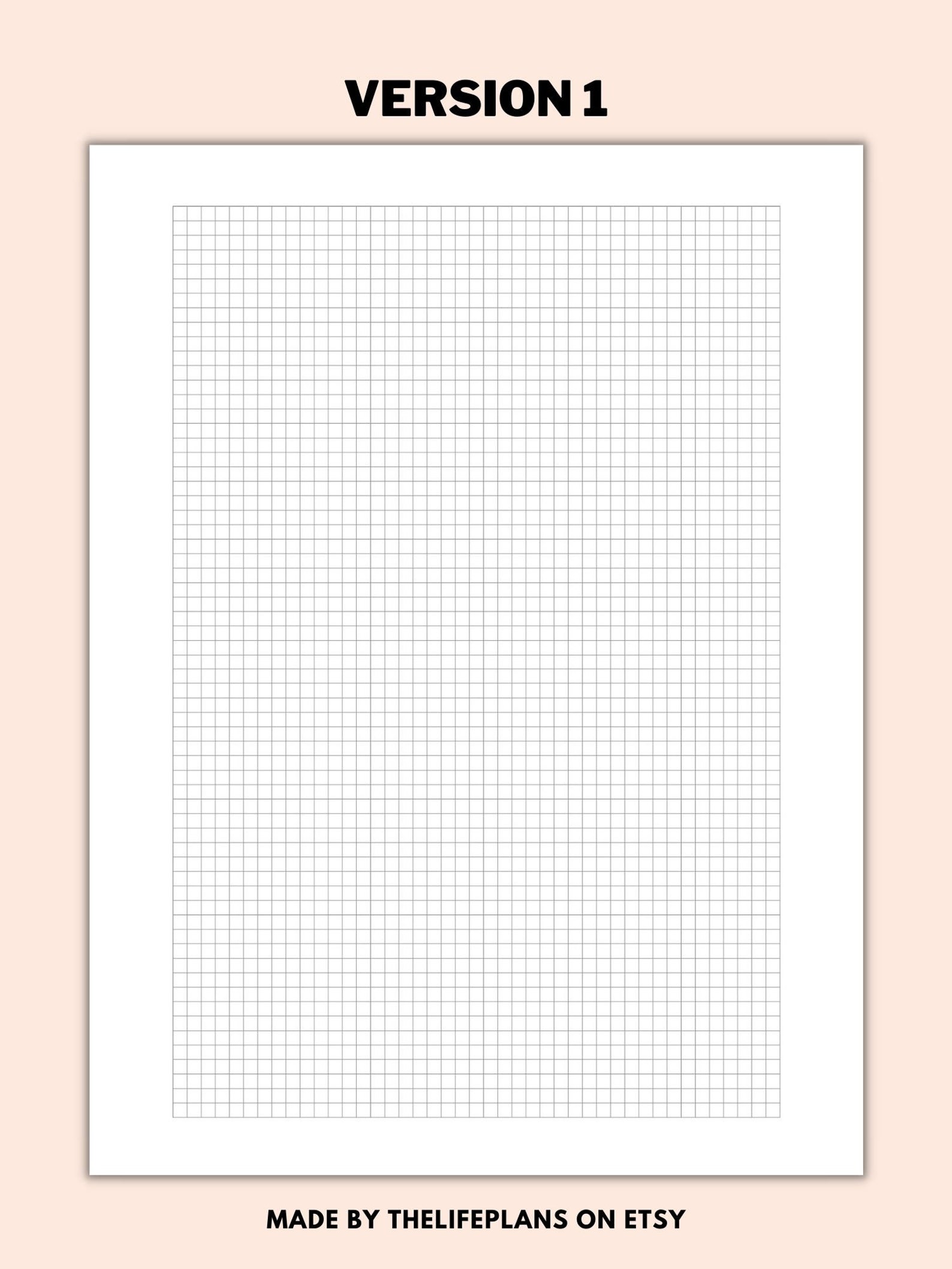 Small Grid Paper Printable, Squared Paper, Planner Inserts, A4/a5 ...