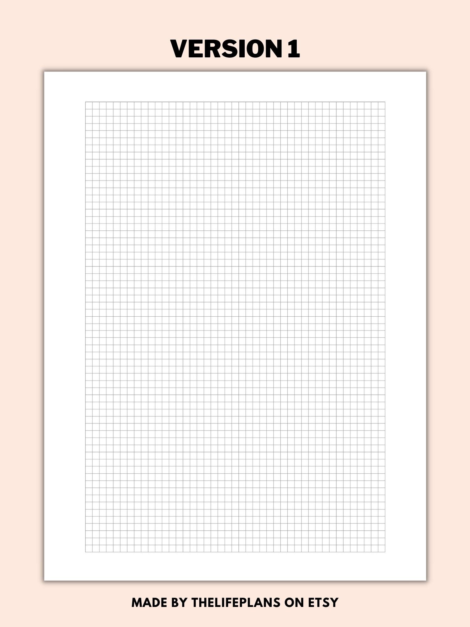 Small Grid Paper Printable, Squared Paper, Planner Inserts, A4/a5 ...