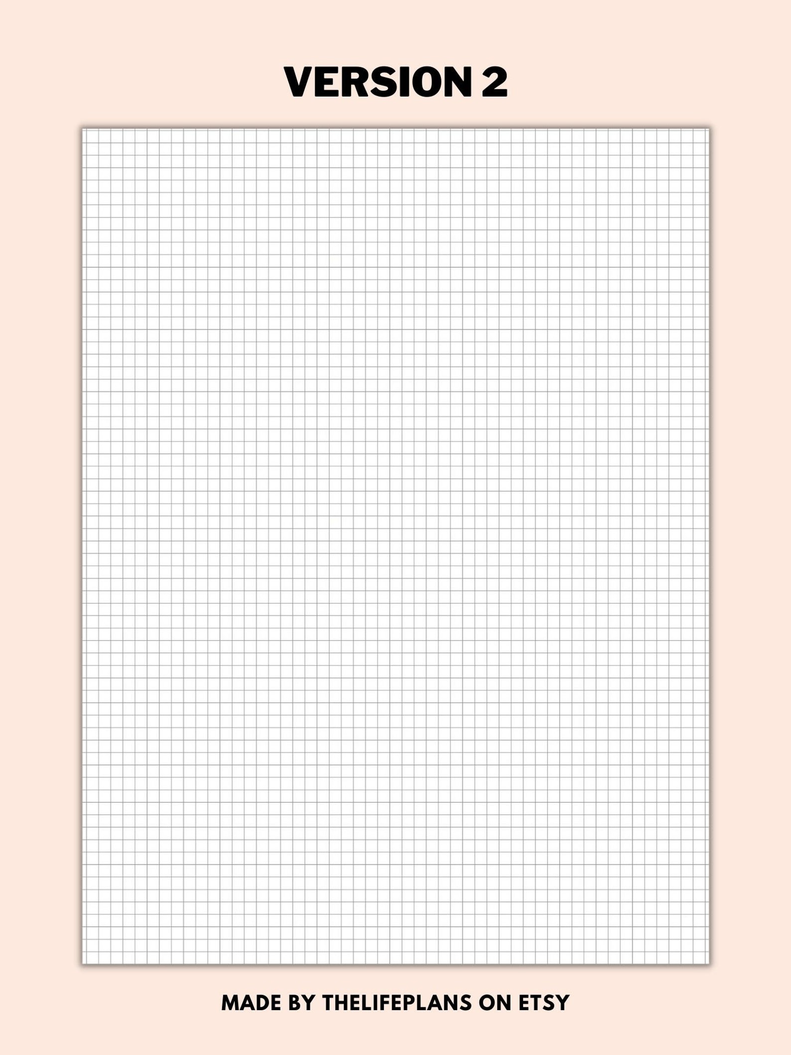 Small Grid Paper Printable, Squared Paper, Planner Inserts, A4/a5 ...