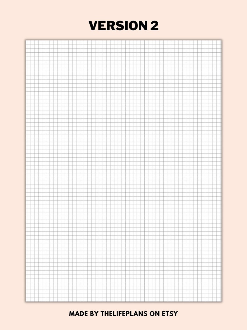 Small Grid Paper Printable, Squared Paper, Planner Inserts, A4/a5 ...