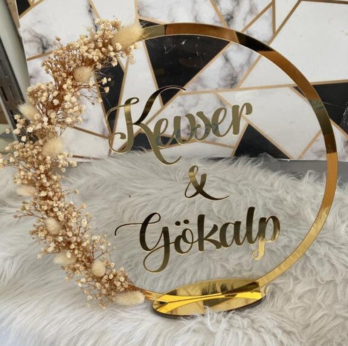 Acrylic Flowered and Personalized Table Decor - Etsy