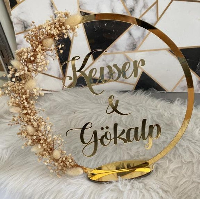 Acrylic Flowered and Personalized Table Decor - Etsy